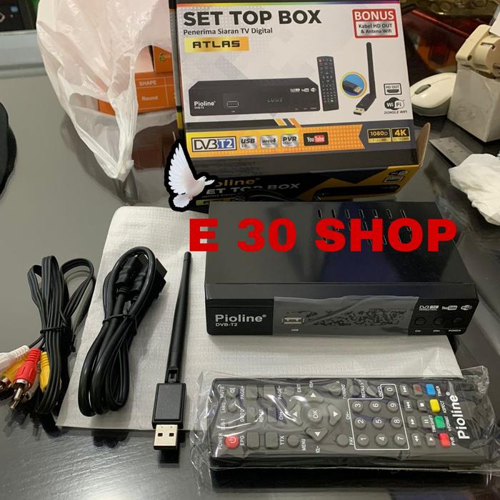 Jual SET TOP BOX PIOLINE DVB-T2 RECEIVER YOUTUBE KABEL HDMI+DONGLE WIFI ...