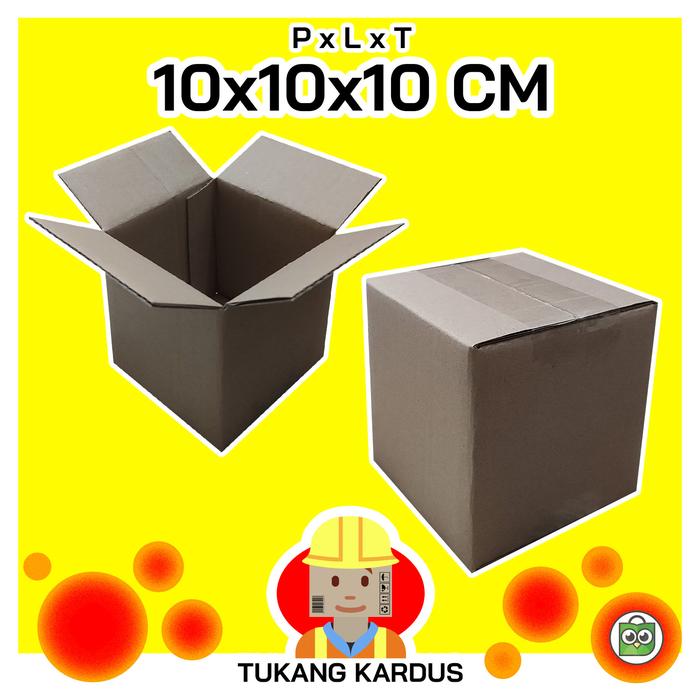 Jual KARDUS BOX uk 10x10x10 CM Kotak Packaging Corrugated SHEET POLOS ...