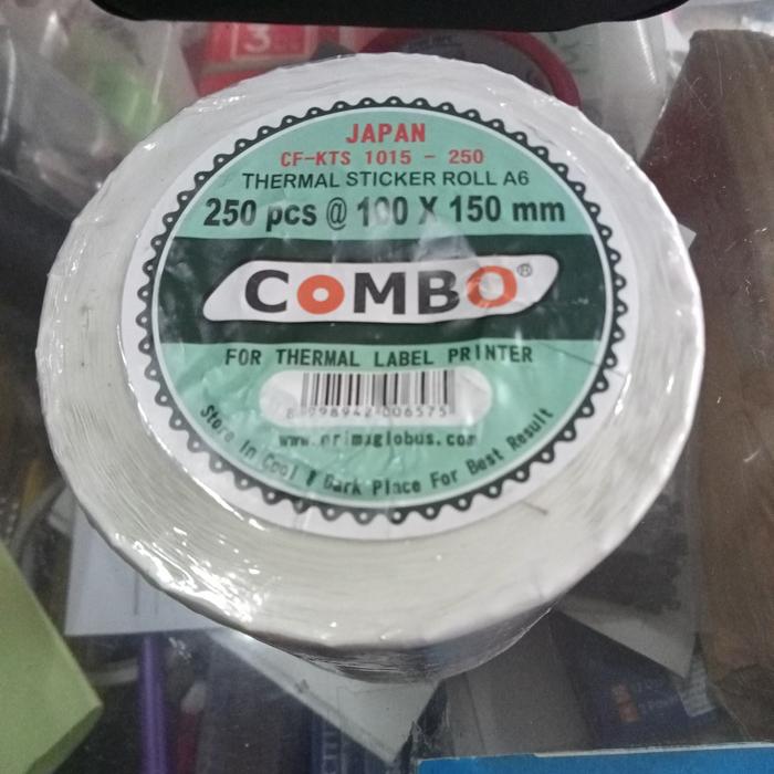 Jual Kertas Label Resi Thermal Sticker Combo A6 100 mm x 150 mm 250 Pcs ...