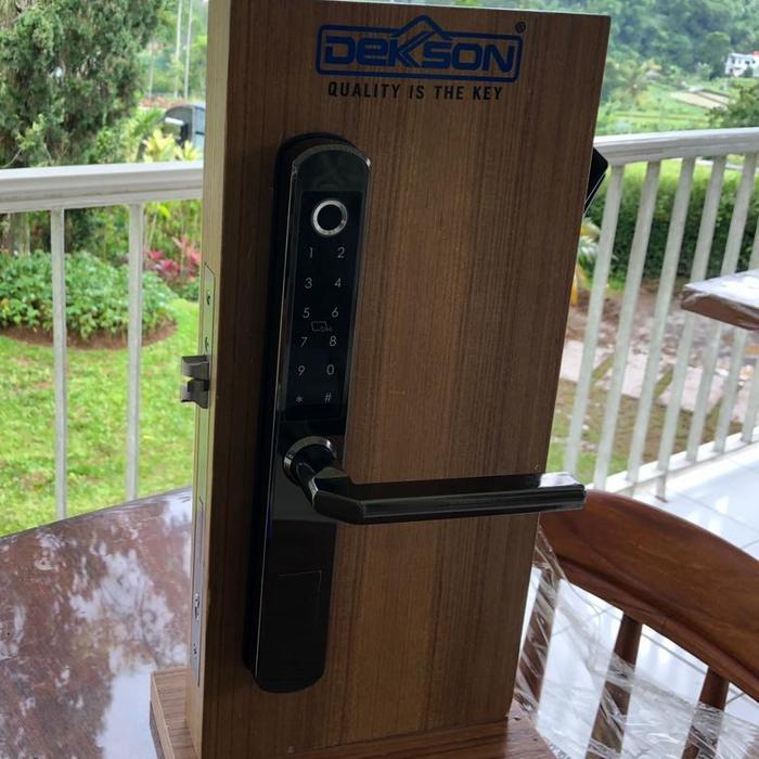 Jual smart lock dekkson pintu aluminium ELC 9318 MF PASS BT A27 - Hitam ...