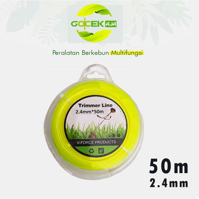 Jual Tali Senar Potong Rumput 50M 2,4MM Senar Nylon Trimmer Line 50 ...