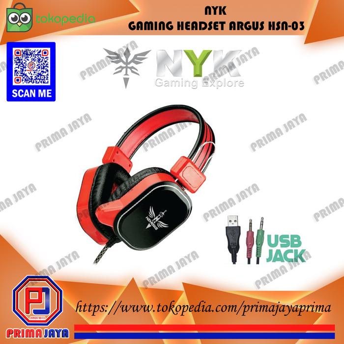 Jual NYK Argus HSN-03 Gaming Headset RGB - Merah - Kota Manado ...