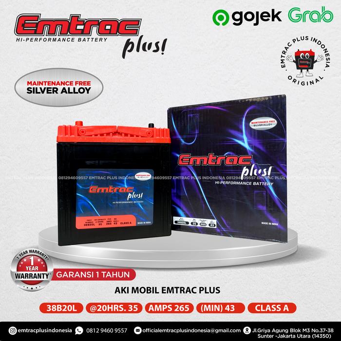 Jual EMTRAC PLUS NS40ZL/ 38B20L (35Ah) MF Aki Jazz/ Brio/ Freed/ Mobilio - Jakarta Utara ...
