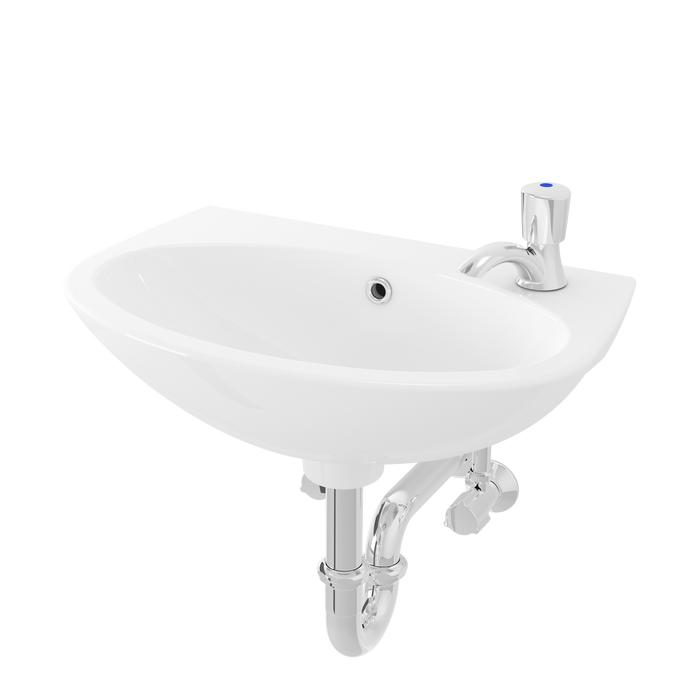 Promo TOTO Wall Hung Lavatory 1 Tap Hole / Wastafel LW246J - COMPLETE ...