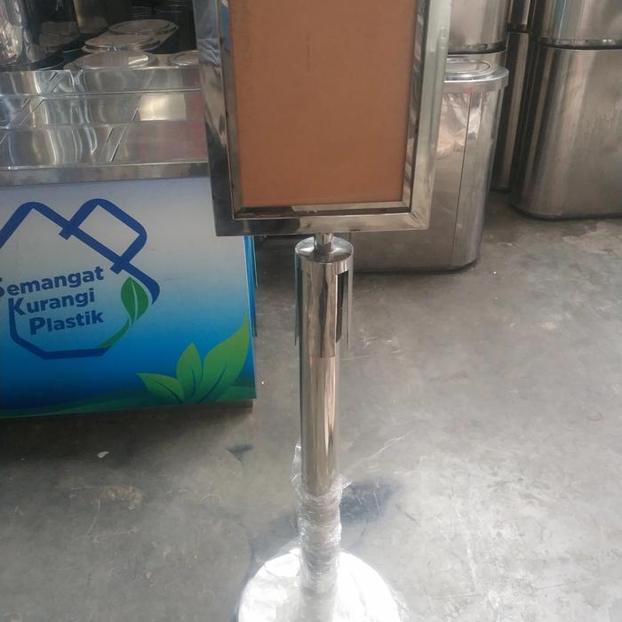 Jual signage poster papan tiang antrian stainless - Kab. Bogor - Jaya ...