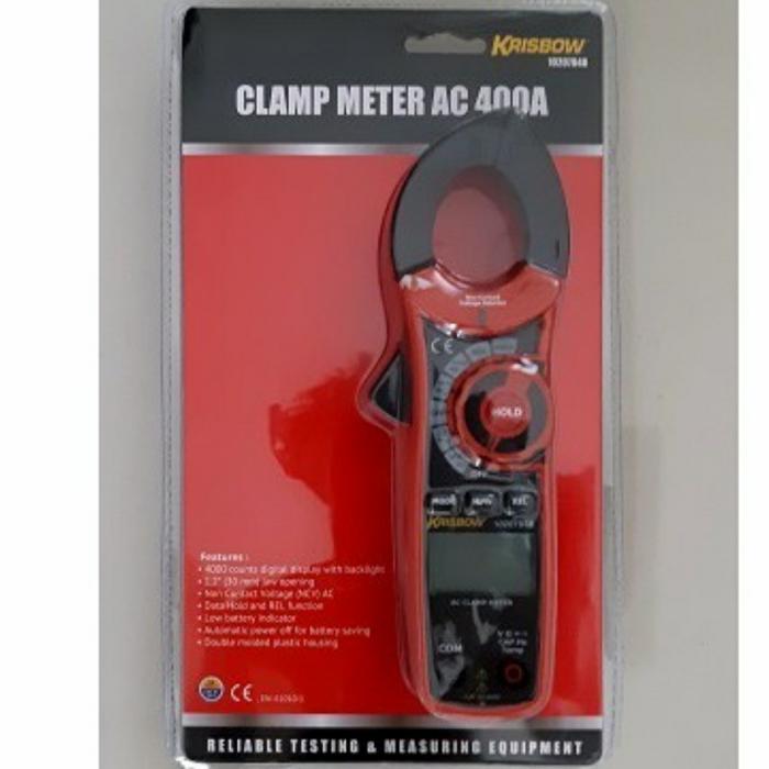 Jual Krisbow KW0600286 Digital AC Clamp Ampere Meter 400A Tang Ampere ...
