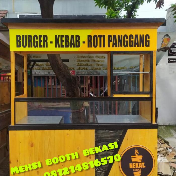 Jual Gerobak Booth kebab burger roti panggang gerobak makanan minuman ...