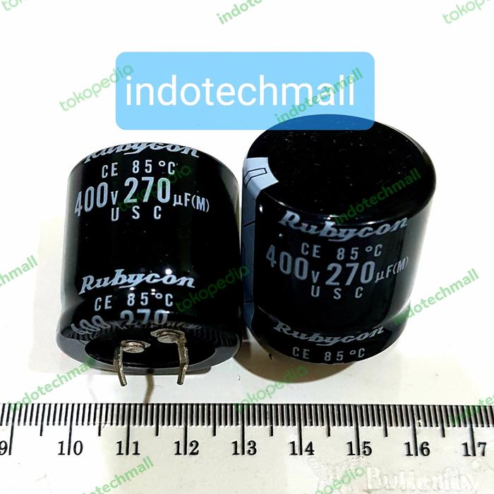 Jual Capacitor 270uF 400V Rubycon USC Ori - Kab. Tangerang - indotechmall | Tokopedia