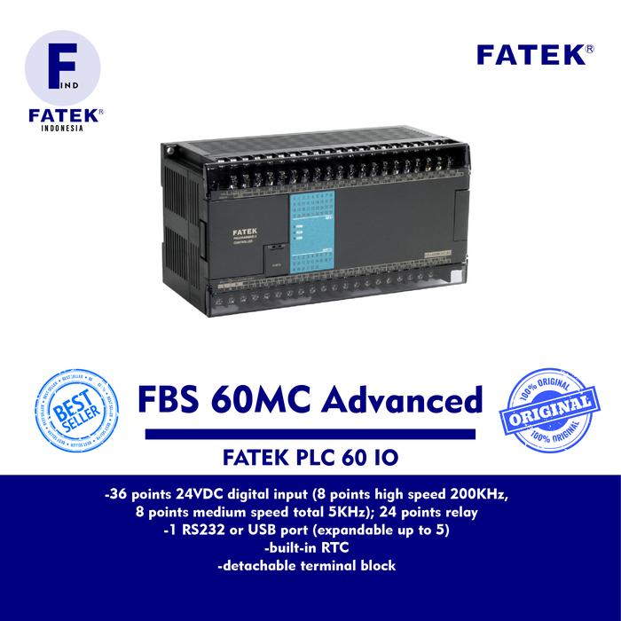 Jual FATEK PLC 60 IO FBS 60MC Advanced Series - 60MCT2 Transist, 24VDC - Kab. Bekasi - FATEK ...