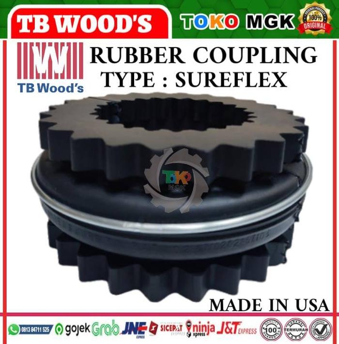 Jual RUBBER 5E SUREFLEX COUPLING WITH SPRING TB WOODS - MADE IN USA ...