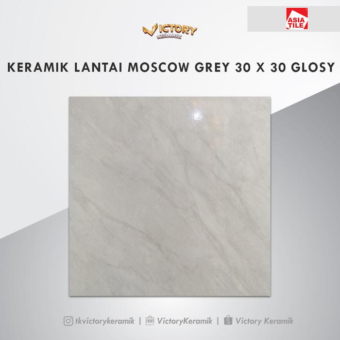 Jual KERAMIK LANTAI ASIA TILE MOSCOW GREY 30 X 30 GLOSY - Kab. Bandung ...