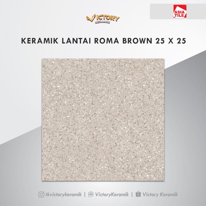 Jual KERAMIK LANTAI ASIA TILE / KERAMIK KAMAR MANDI ROMA BROWN 25 x 25 ...