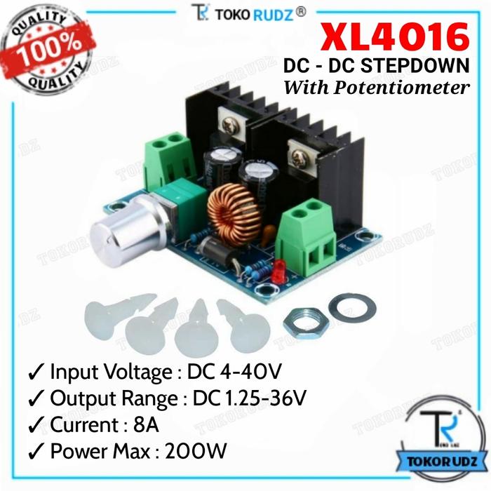 Jual Step Down DC DC 8A 200W Modul Penurun Tegangan Dengan Potensio ...