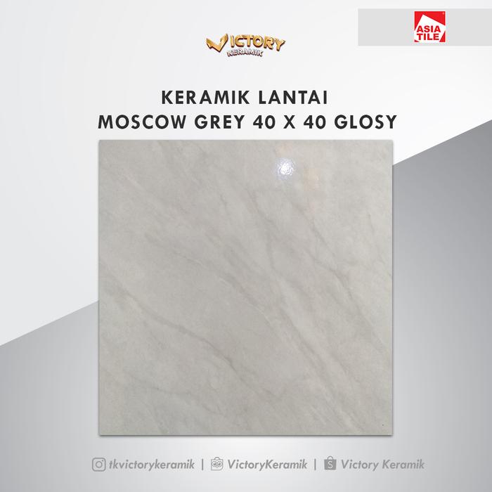 Jual KERAMIK LANTAI ASIA TILE MOSCOW GREY 40 X 40 GLOSY - Kab. Bandung ...