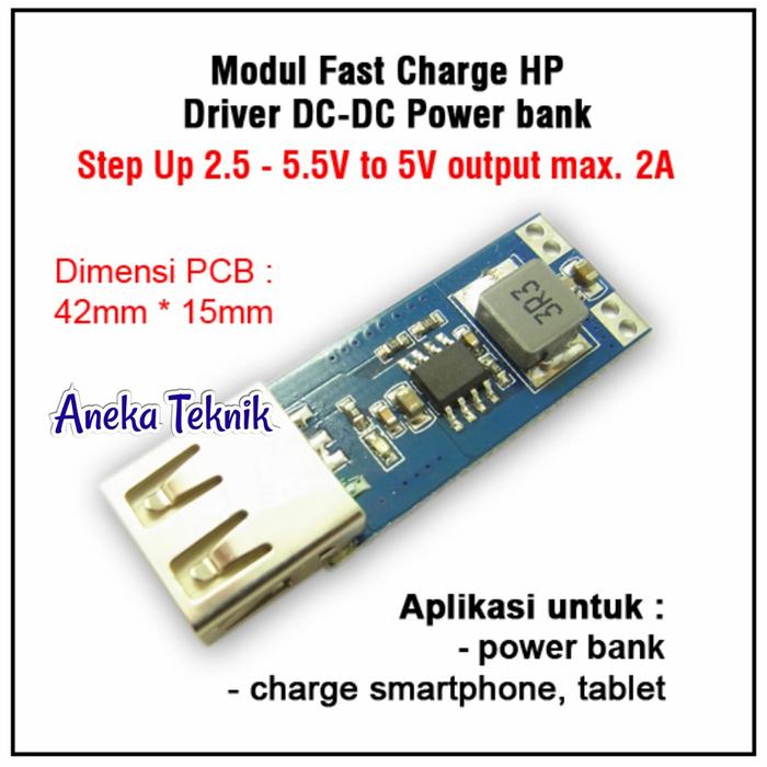 Jual Modul Kit Power Bank STEP UP DC - DC 2.5V - 5.5V to 5V 2A ...