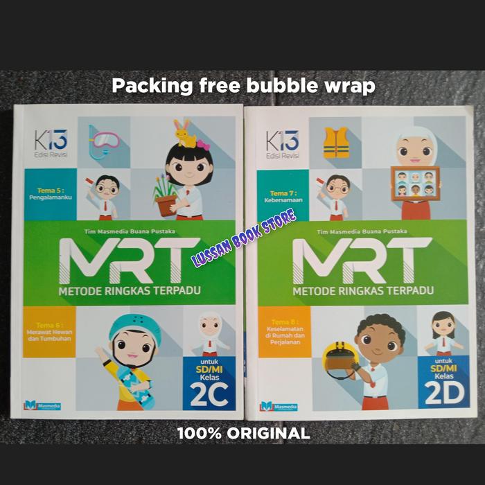 Jual Buku MRT kelas 2 SD semester 2. MRT 2C & 2D edisi K13 revisi ...