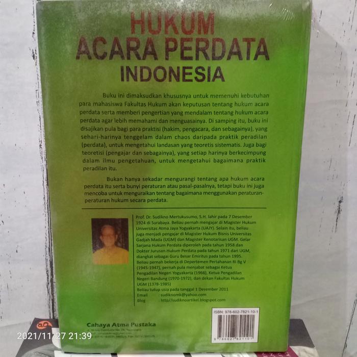 Jual Buku Hukum Acara Perdata Indonesia Edisi Revisi By Sudikno Mertokusumo Di Seller Noelle ...