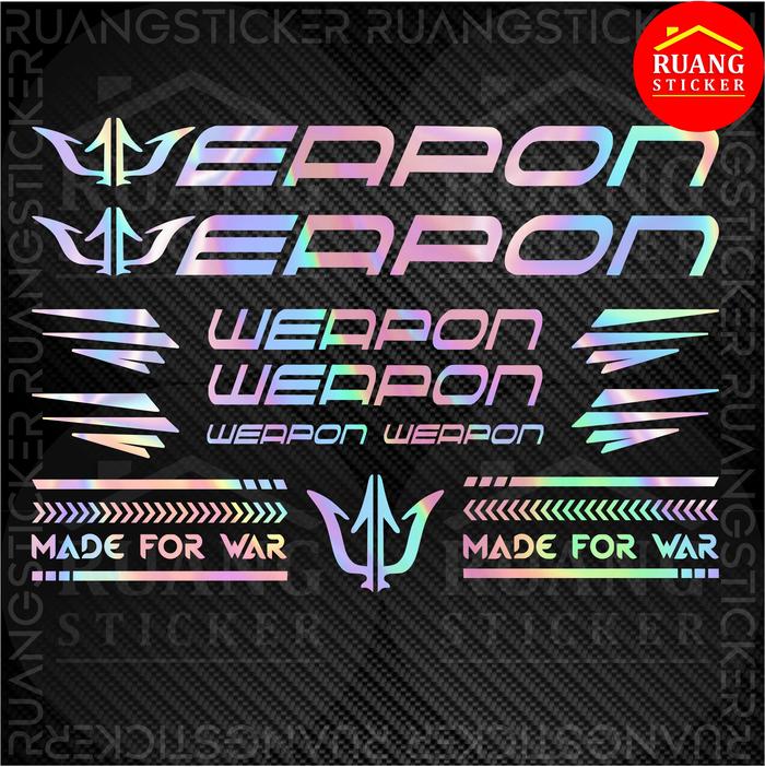 Jual STIKER SEPEDA WEAPON DECAL BIKE VINYL HOLOGRAM CUSTOM SET STICKER ...