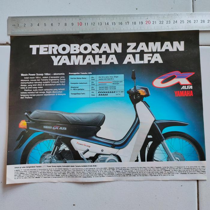 Jual Iklan motor jadul yamaha alfa 1988 original iklan majalah lawas ...