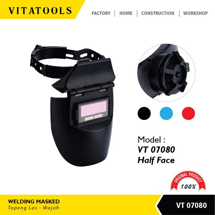 Jual Topeng Las Wajah - KDK Welding Mask Half Face Auto Darkening Solar ...