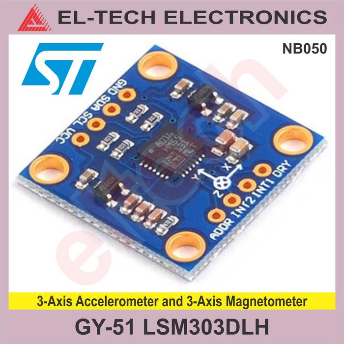 Jual LSM303DLH 303 DLH 3D Axis Magnetic Field Acceleration E Compass ...
