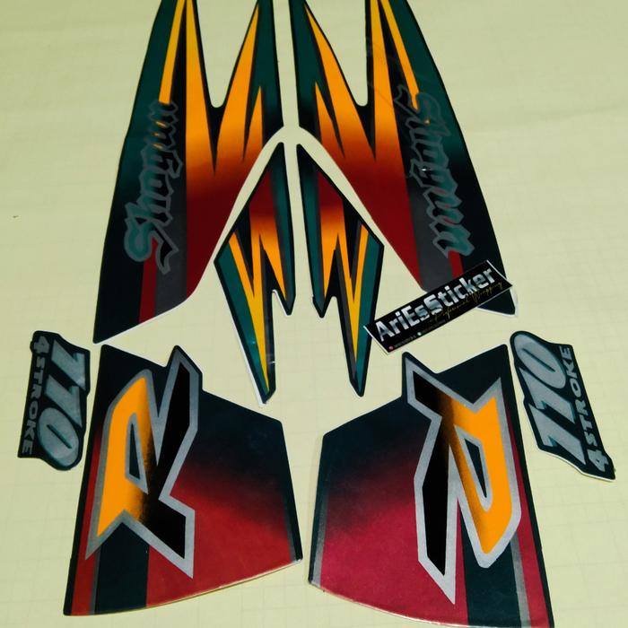 Jual Striping stiker Suzuki Shogun 110 kebo Bagong hijau - Kab ...