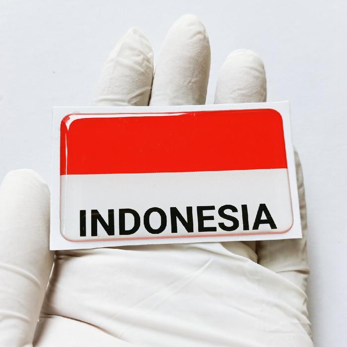 Jual Stiker Bendera merah putih 7x4cm Emblem Stiker timbul Indonesia ...