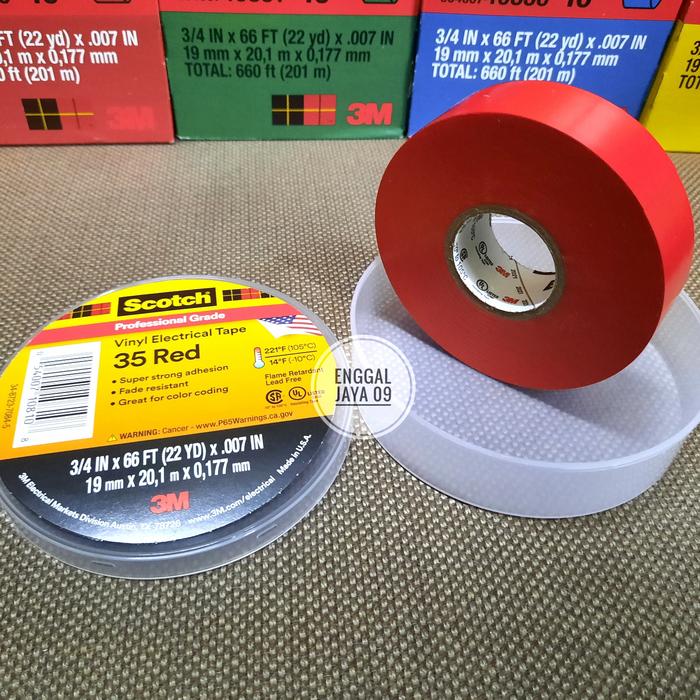 Jual Isolasi Listrik 3M Scotch 35 Red Original 19mm x 20,1m x 0,117mm ...