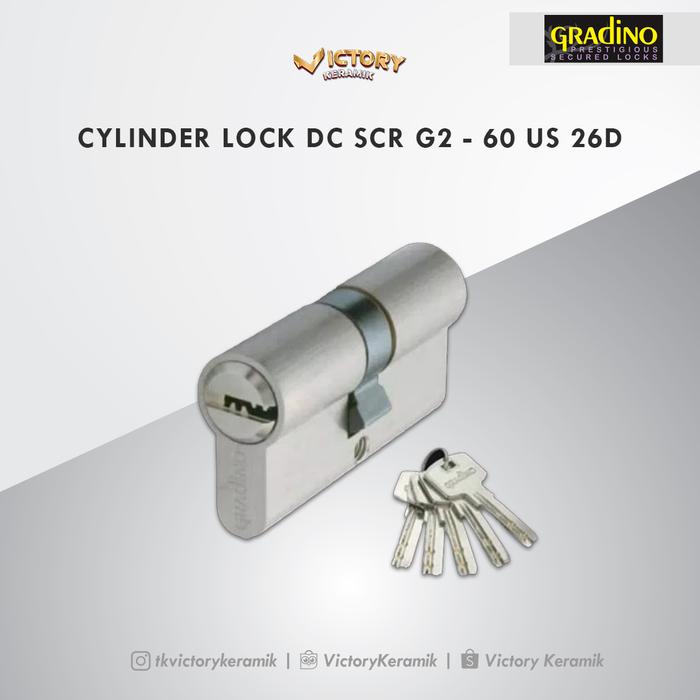 Jual SILINDER KUNCI / DOUBLE CYLINDER LOCK GRADINO DC SCR G2 - 60 US ...