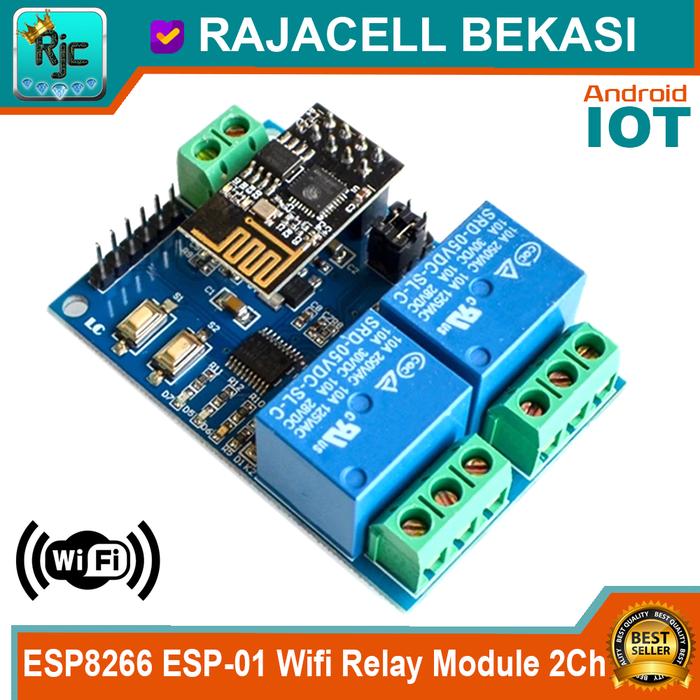 Jual ESP8266 ESP01 Wifi Relay IOT Smart Home Remote Control Switch via Wifi - 2 Channel - Kota ...
