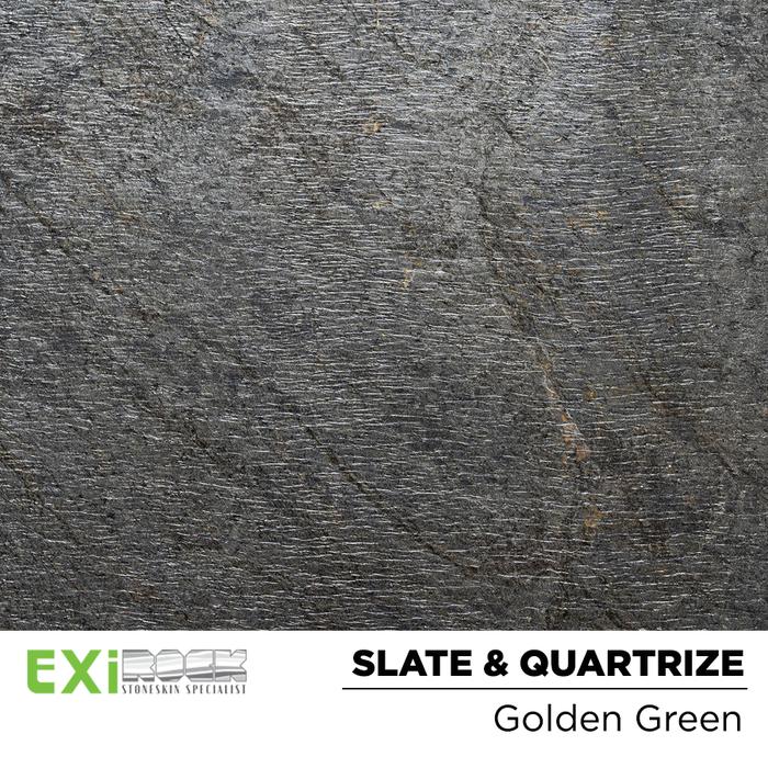 Jual Exirock Wall Panel Golden Green| Dinding Batu Fiber 610 x 1220 mm ...