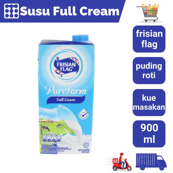 Harga Frisian Flag Susu UHT Purefarm Full Cream 900 ml hari ini Sabtu ...
