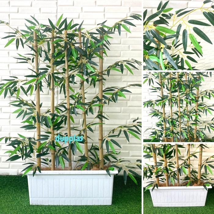 Jual Partisi Pohon Daun Bambu Cendani Latex Artificial Tanaman Hias ...