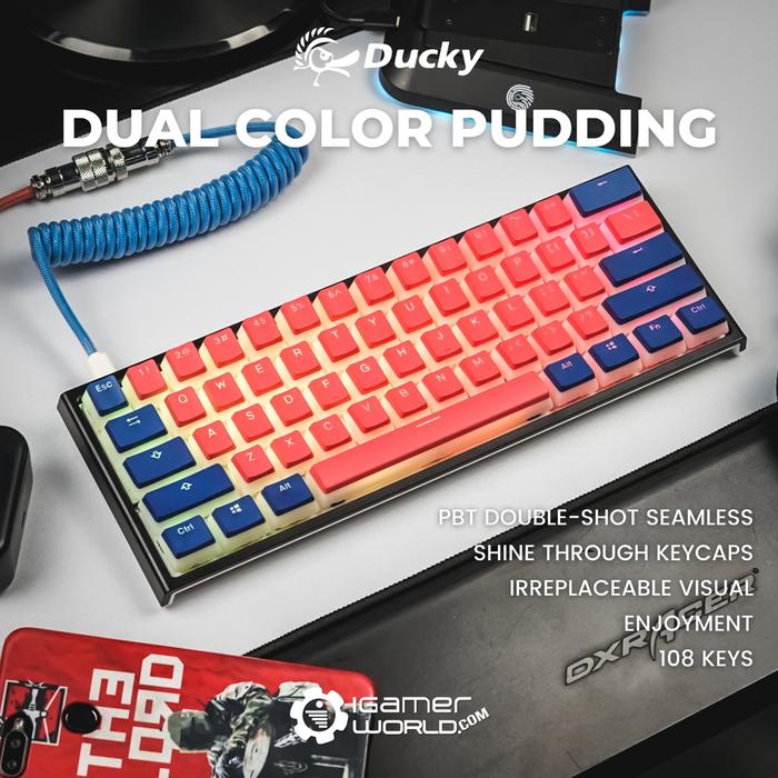 Jual Ducky Dual Color Pudding Keycaps PBT for Mechanical Gaming ...