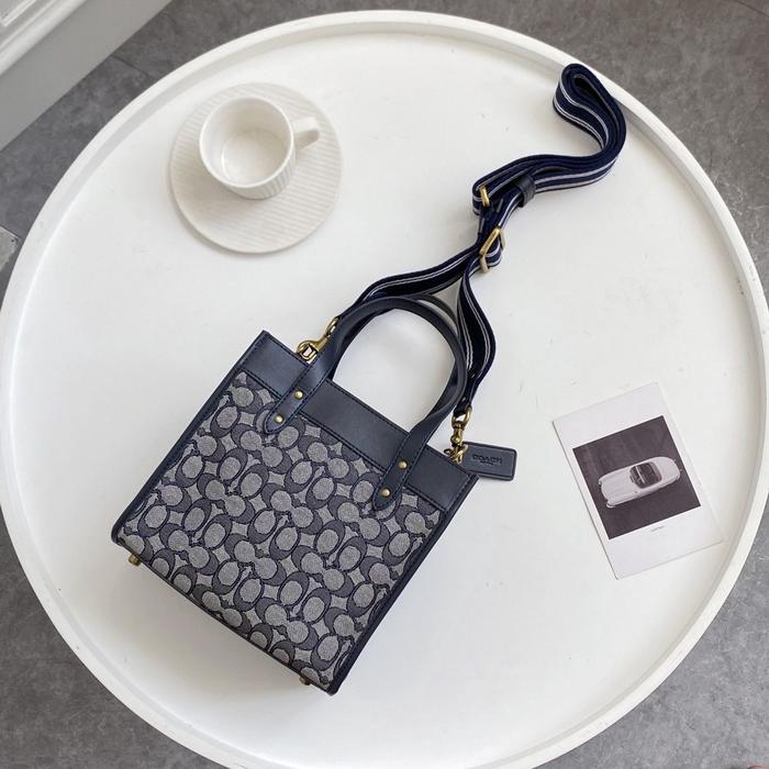 Jual Field Tote 22 In Signature Jacquard - Midnight Navy - Kota Bandung ...