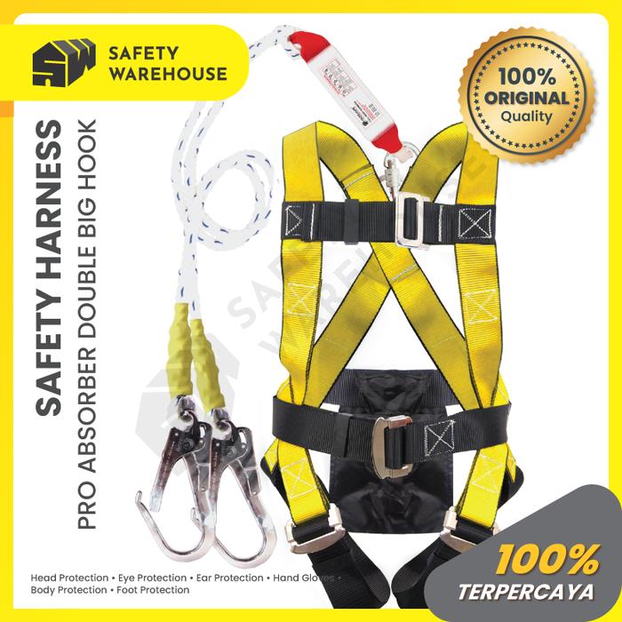 Jual Safety Harness / Full Body Belt Climbing Pro Double Big Hook Absorber - Jakarta Barat ...