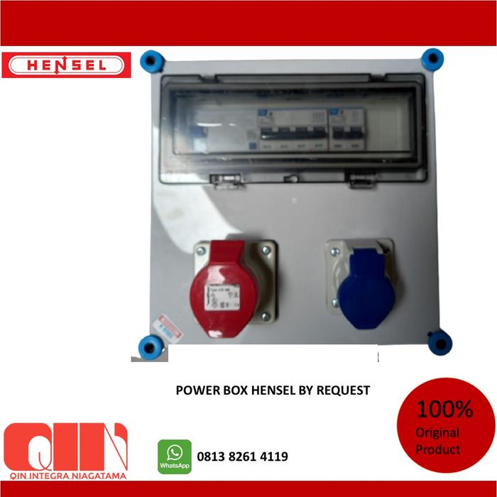 Jual BOX POWER SOCKET HENSEL 2 RECEPTACLE 220V , 380V RCCB+MCB CUSTOM ...