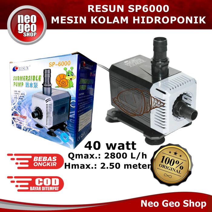 Jual RESUN SP 6000 SP6000 Power Head Mesin Pompa Air Celup Aquarium ...