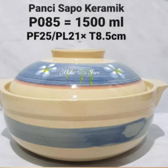 Jual panci keramik/sapo tahu clay pot untuk masak obat model ceper 8,5 ...