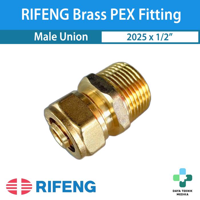 Jual RIFENG Sok Drat Luar 2025 - Fitting Pipa PEX Kuningan - 2025 X 3/4 ...