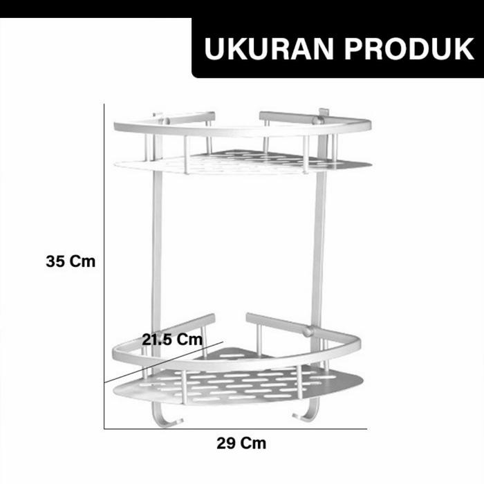 Jual Rak Sudut Kamar Mandi Rak Pojok Siku Kamar Mandi Tempat Sabun ...