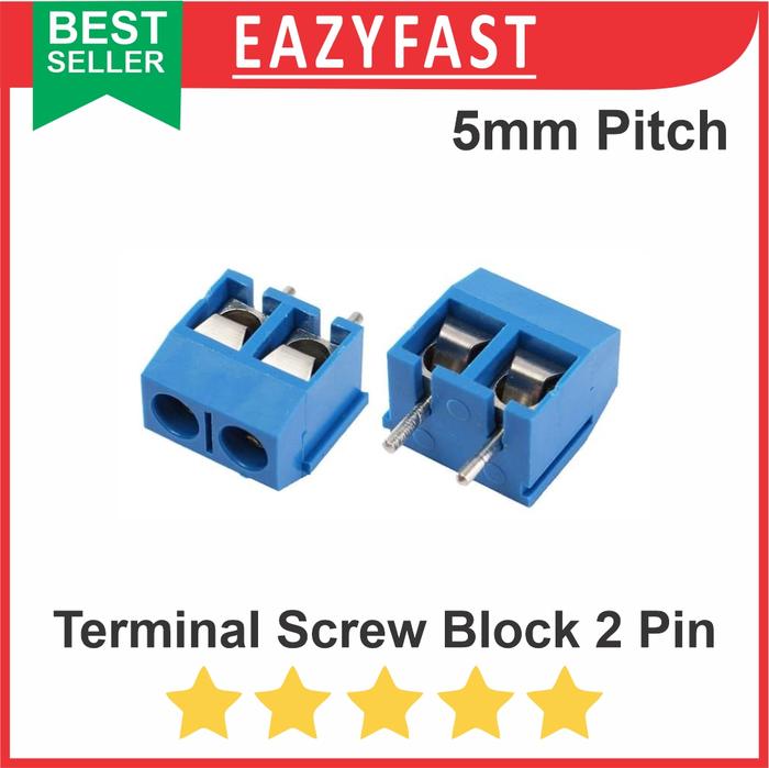 Jual Screw Terminal Block 2 Pin Skrup PCB Blok Pitch 5mm Cable ...