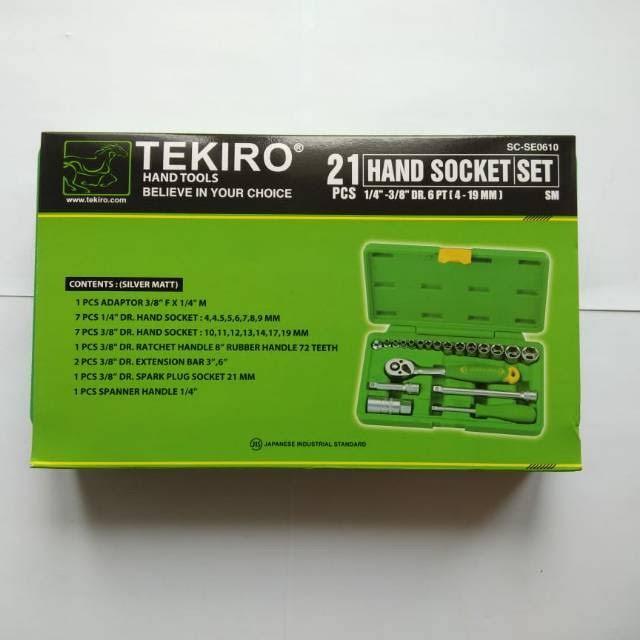 Jual kunci sok set tekiro 21 pcs / socket wrench 1/4" - 3/8" TEKIRO 21 pcs - Jakarta Barat ...