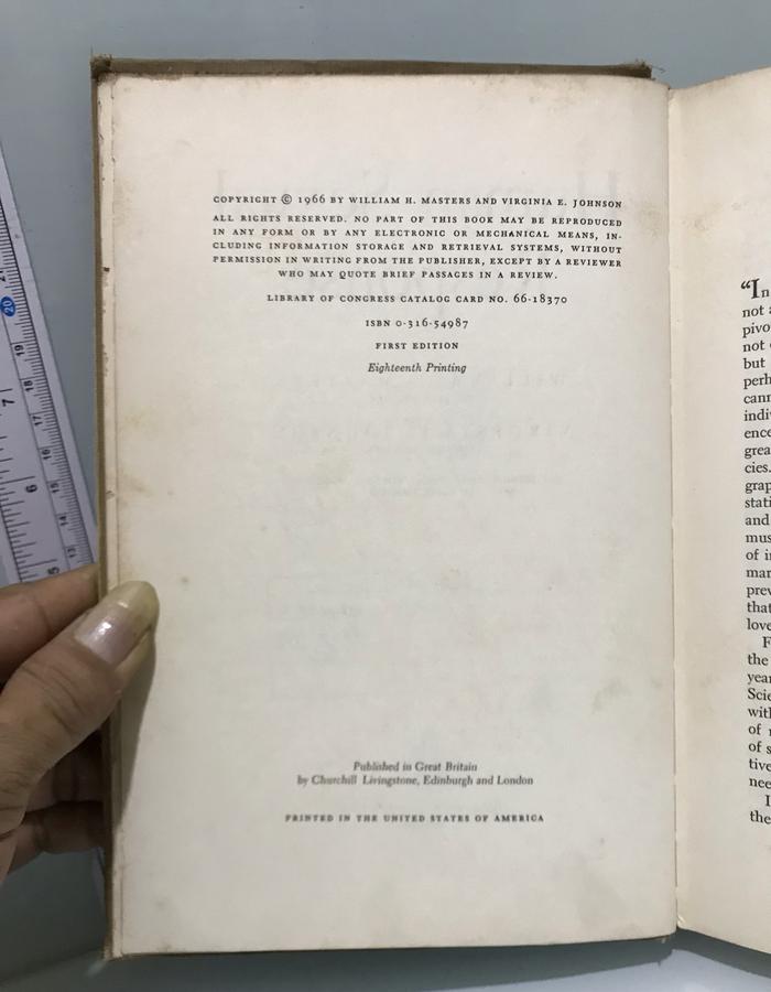 Jual Koleksi Buku 1966 Human Sexual Response William H Masters Di ...