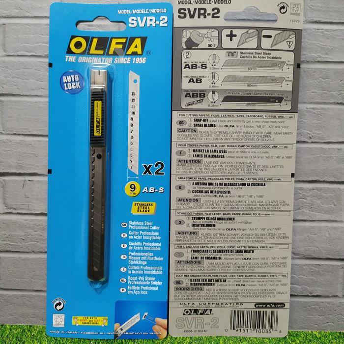 Jual Pisau Cutter 9mm SVR-2 Olfa Snap-Off blade Stainless Steel Body - Jakarta Barat - Olfa ...