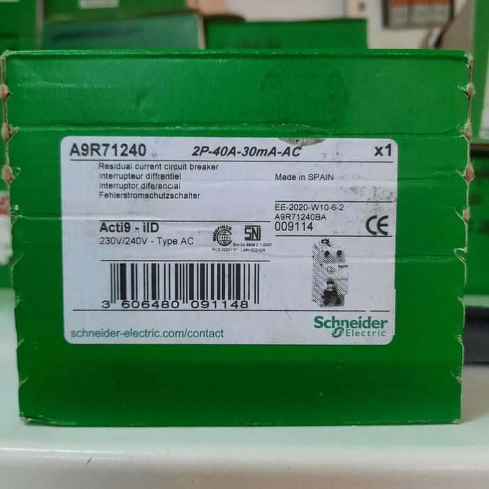 Jual schneider A9R71240 elcb/rccb 2p 40A 30mA - Jakarta Pusat - G.N.P electric | Tokopedia