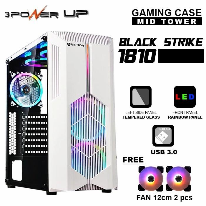 Jual Casing Gaming Case PowerUp RAPTOR Black Strike 1810 White putih ...