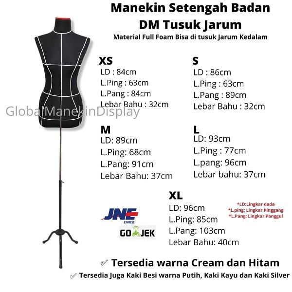 Jual Patung Jahit/Manekin Jahit/Manekin Setengah Badan Wanita Full Foam ...