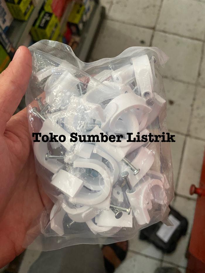 Jual Klem kabel listrik pipa conduit no 22 clamp clem clam 20mm ...