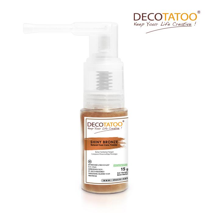 Jual Decotatoo Shiny BRONZE Color powder spray pump 15 gr (pewarna ...